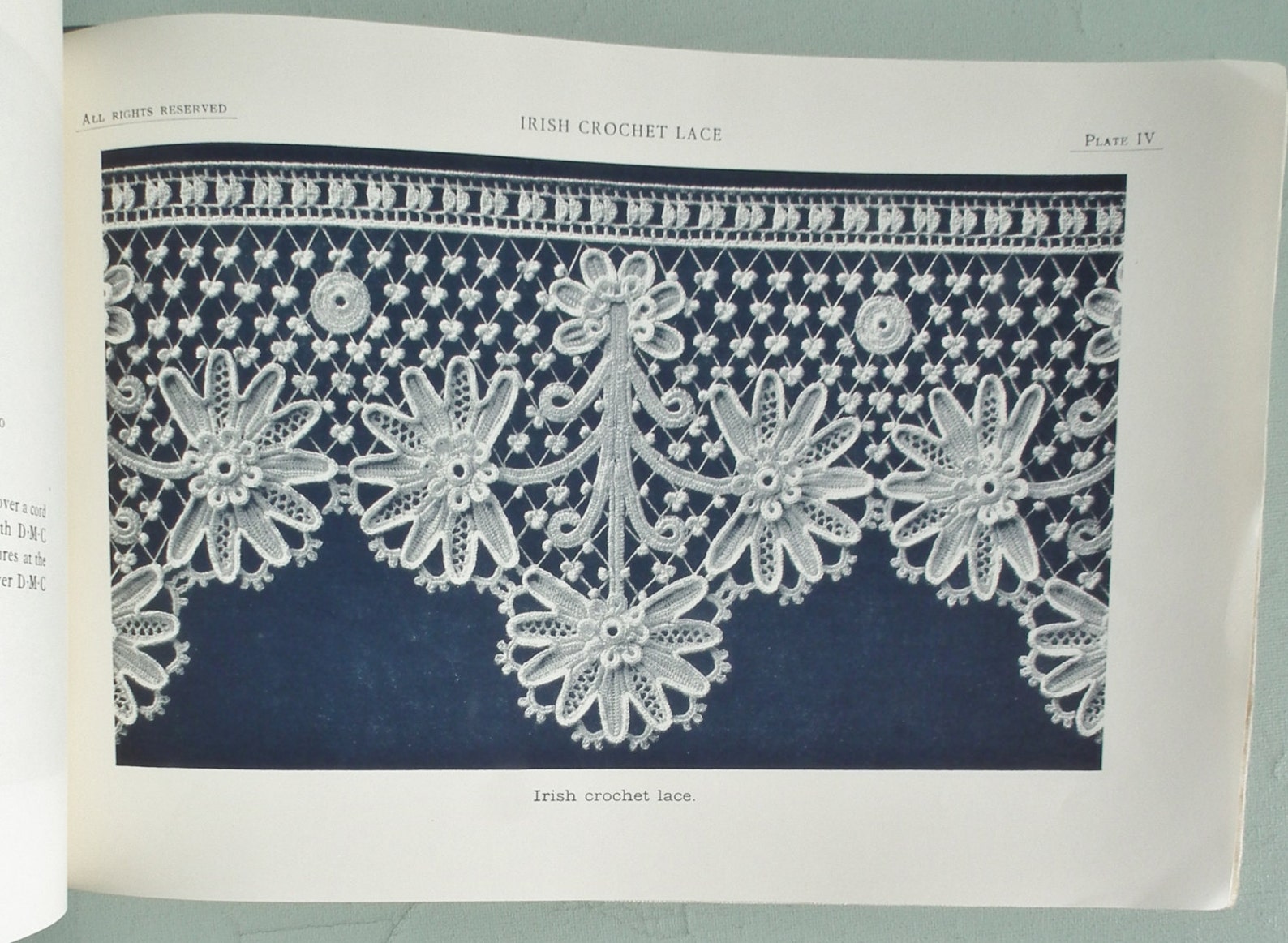 Irish Crochet Lace De Dillmont - Antique Lacemaking Book 1912 - Vintage ...