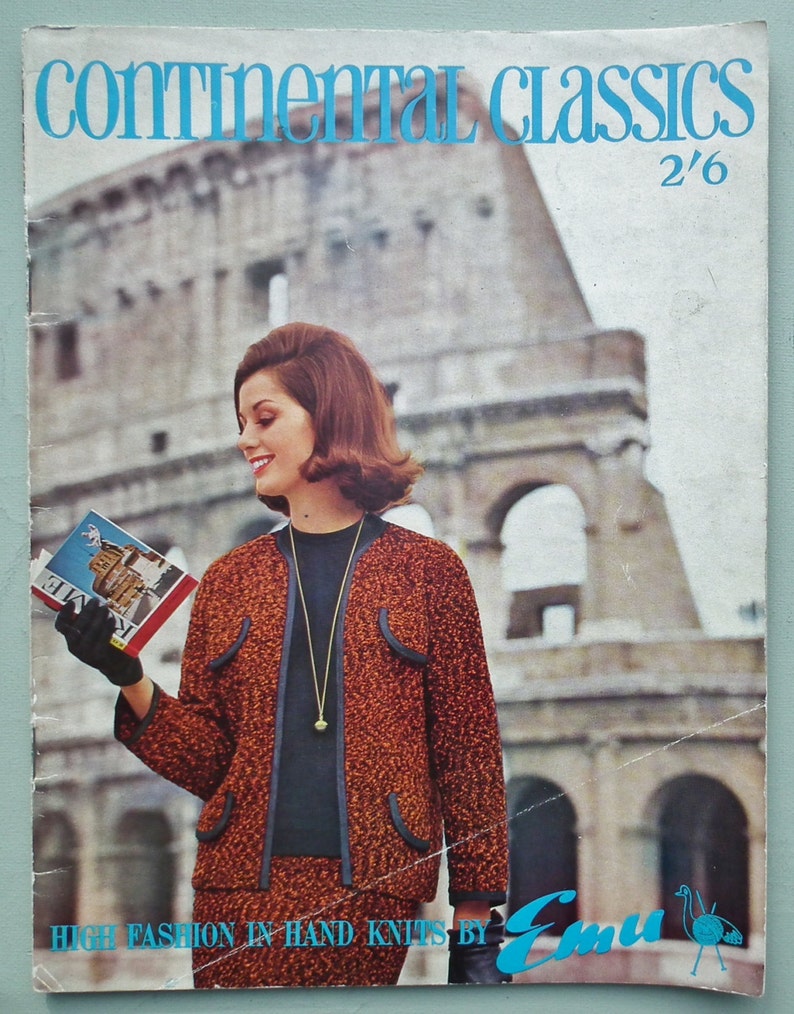 Vintage Knitting Patterns Book 1960s Emu Continental Classics - Etsy