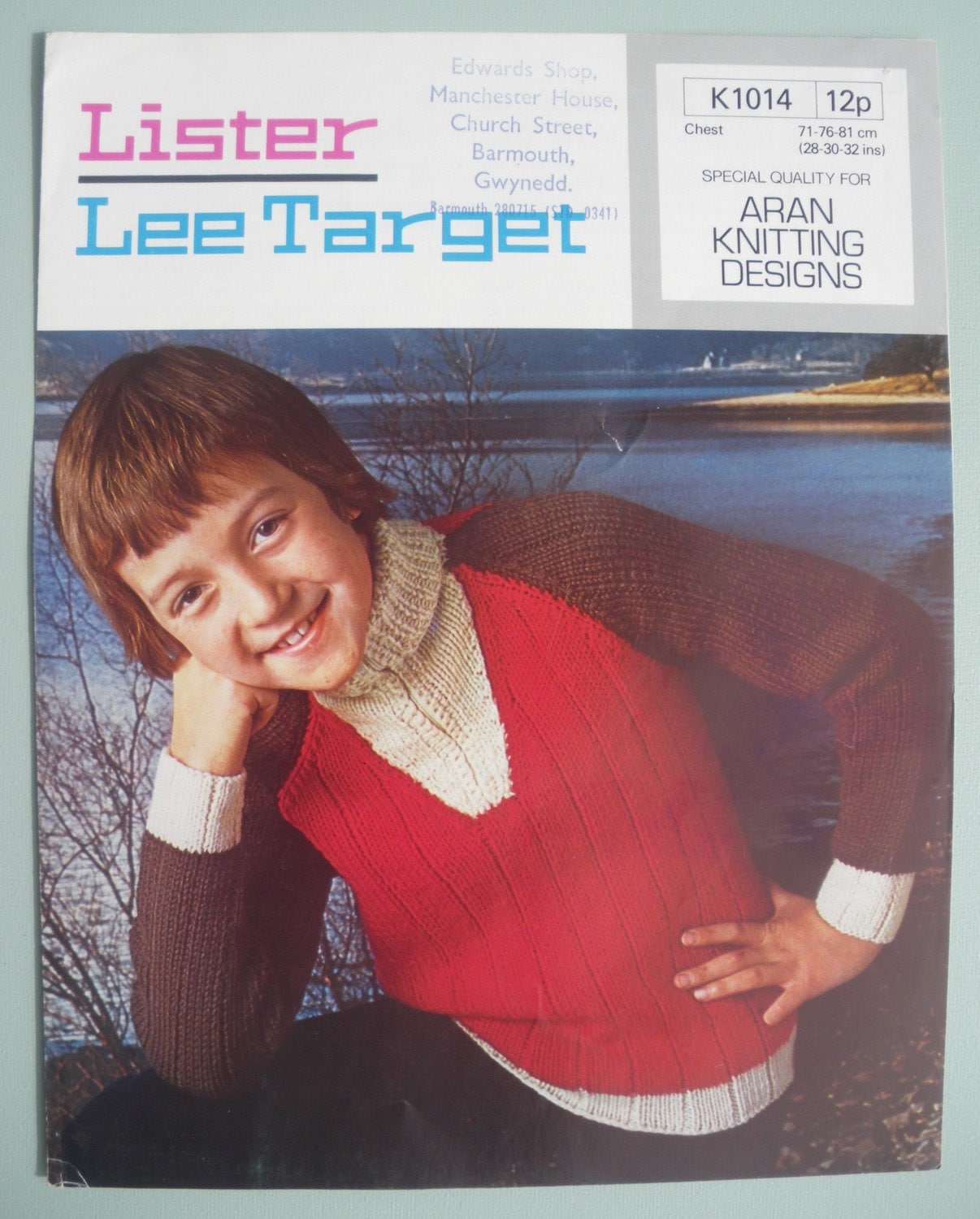Vintage 1970s Knitting Pattern Boy's Sweater / Jumper With Zipped Polo ...