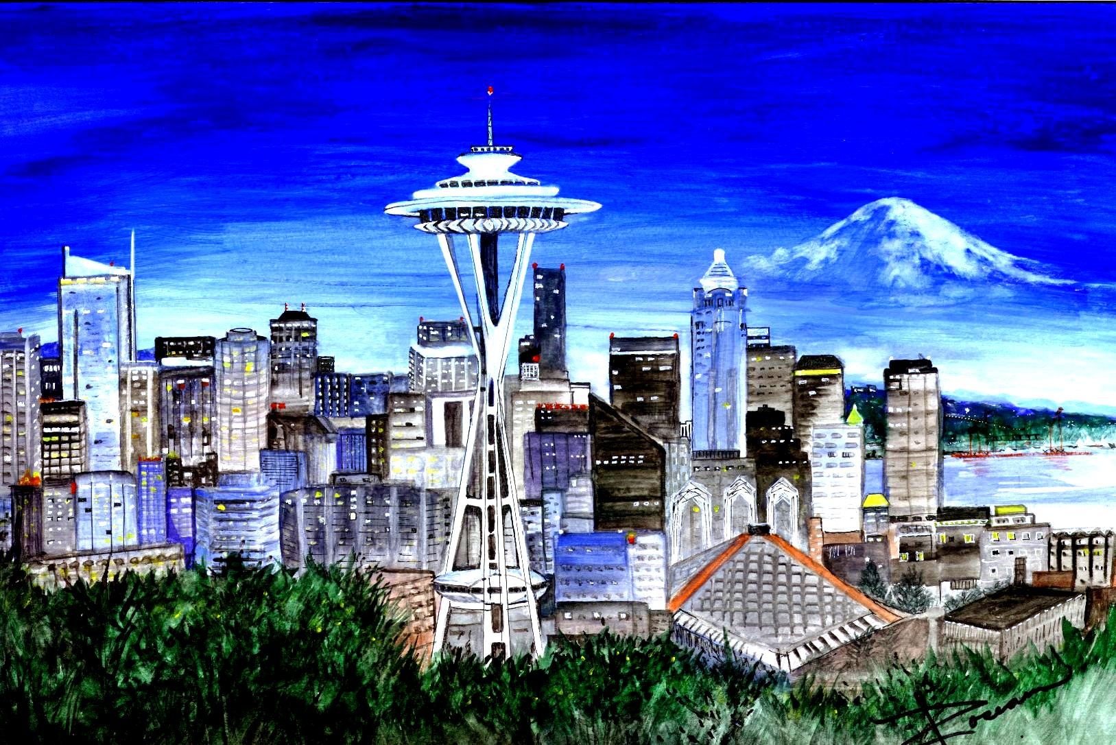 Mount Rainier Space Needle