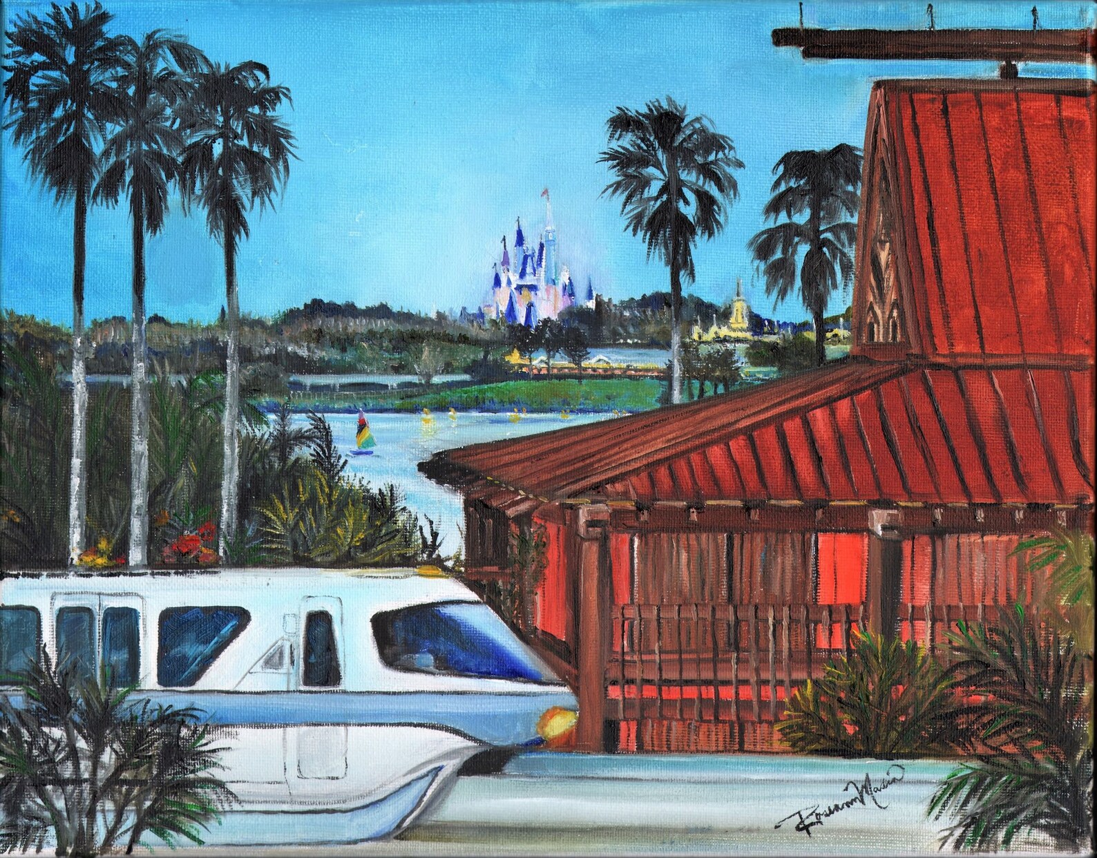 Polynesian Resort & Monorail a Print of the Original - Etsy