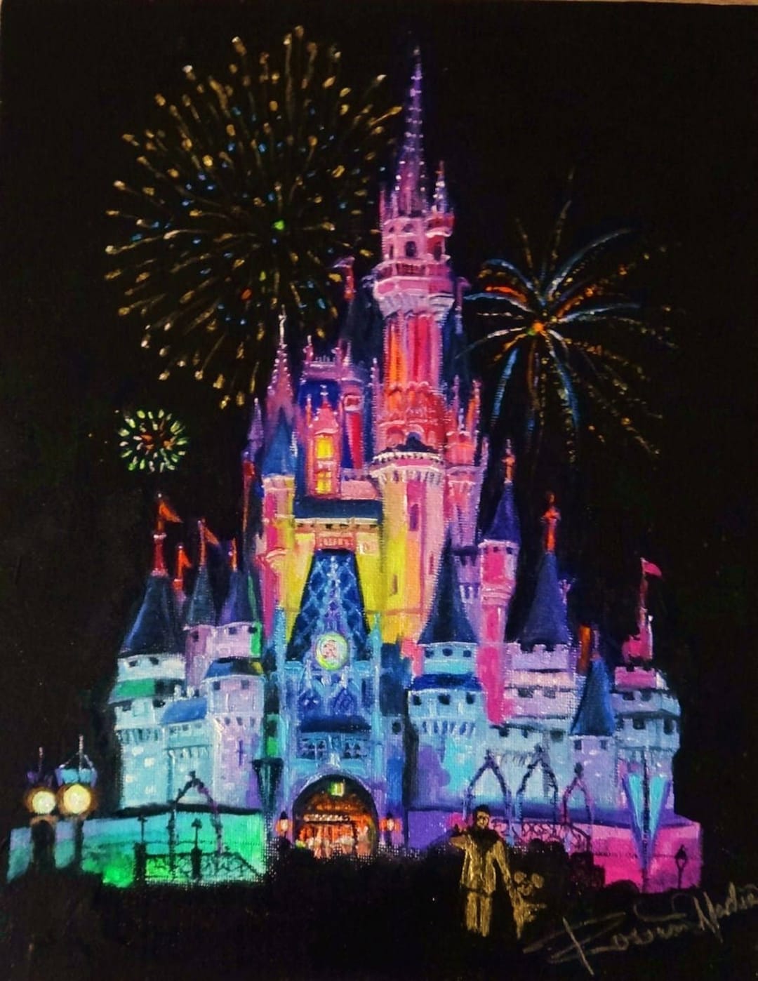 Wishes. Disney Magic, Fireworks in the Sky at Cinderella Castle. A ...