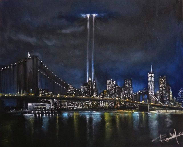 Tribute in Light 9/11 a Print From the Original Painting of - Etsy