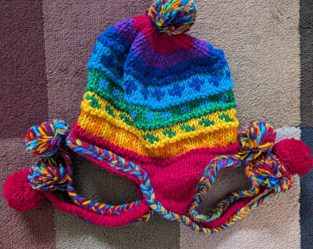 Woolen Long Ear Hat, Nepali Woolen Hat, Handmade - Etsy