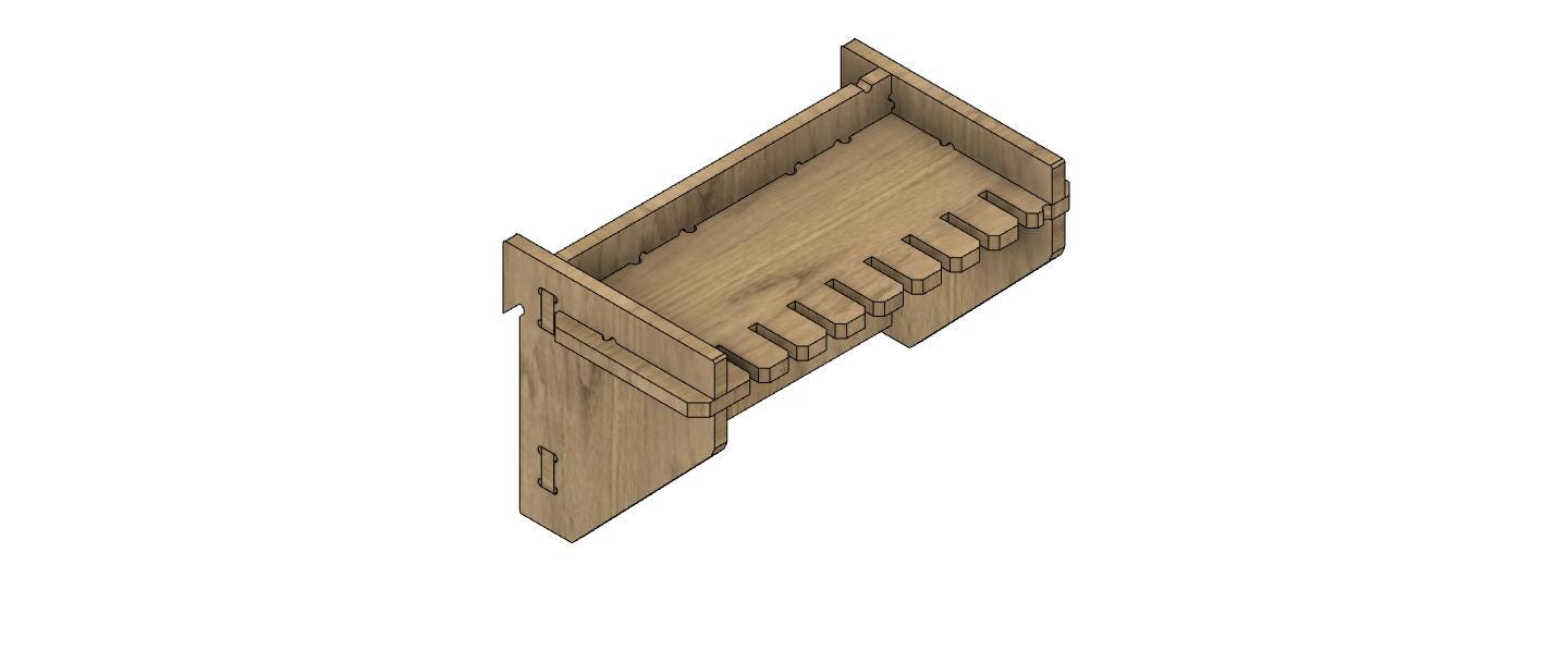 Trigger Clamp Storage Rack DXF Files - French Cleat System (friction ...