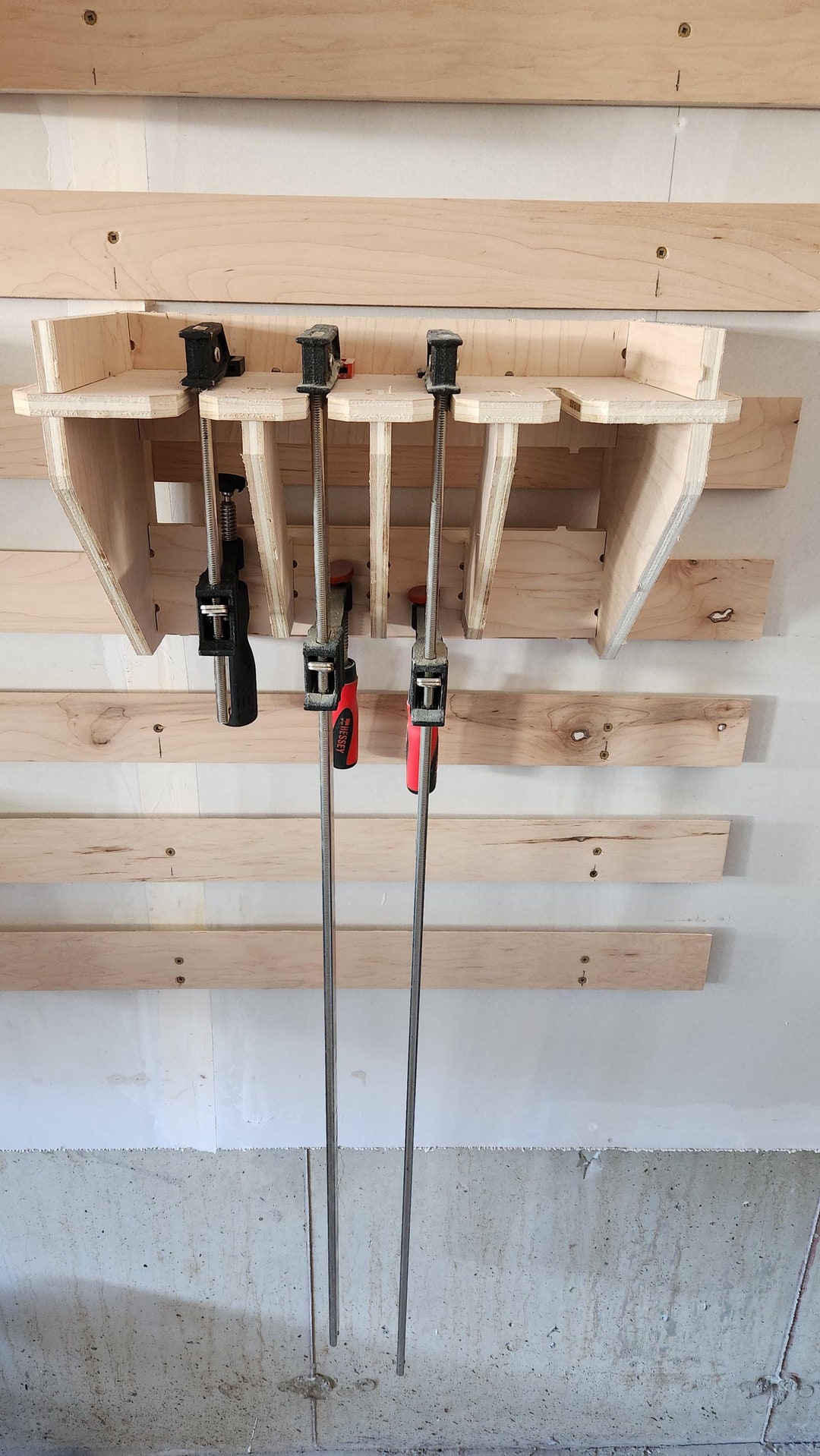 Large F-clamp Storage Rack DXF Files - French Cleat System (friction ...
