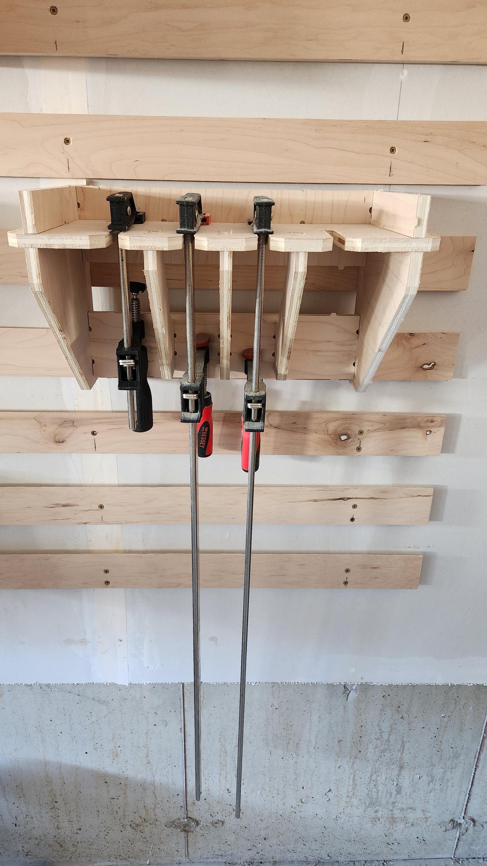 Large F-clamp Storage Rack DXF Files - French Cleat System (friction ...