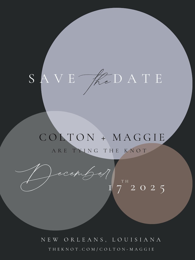 Modern Geometric Save the Date Template With Photo (canva, 5x7, Digital ...