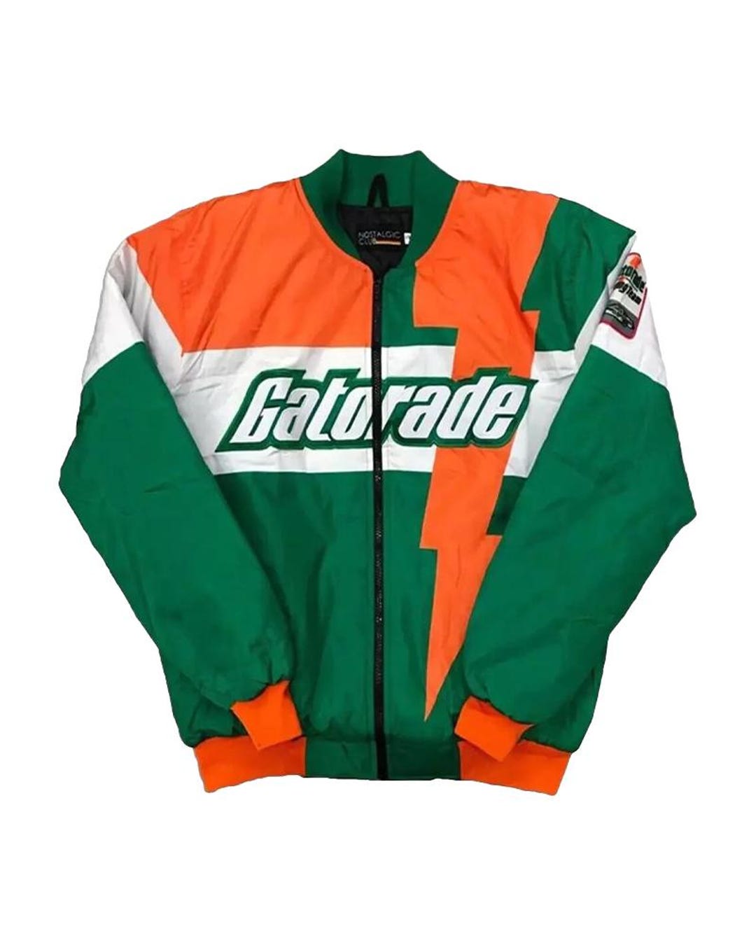 Handmade Gatorade Inspired Satin Bomber Jacket - Sporty Style Multi ...