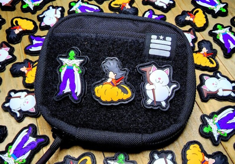 DRAGONBALL Z DBZ Set of 3 Pvc Rubber Velcro Patch Ranger Eyes, Custom ...