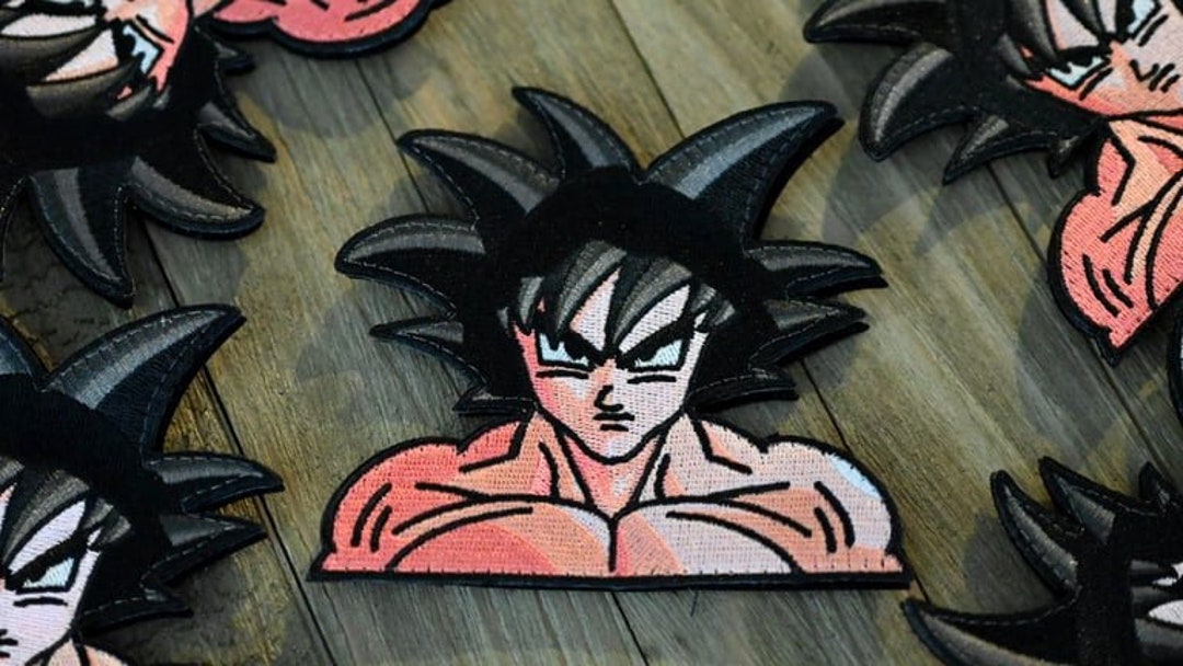 DBZ GOKU BUST Dragonball Anime Embroidered Velcro Patch Ranger Eyes ...