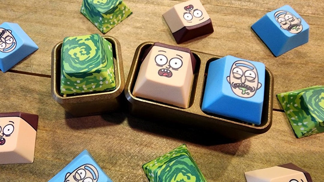 RICK & MORTY PORTAL Keycaps Set of 3, Artisan Keycap, Morty Custom ...