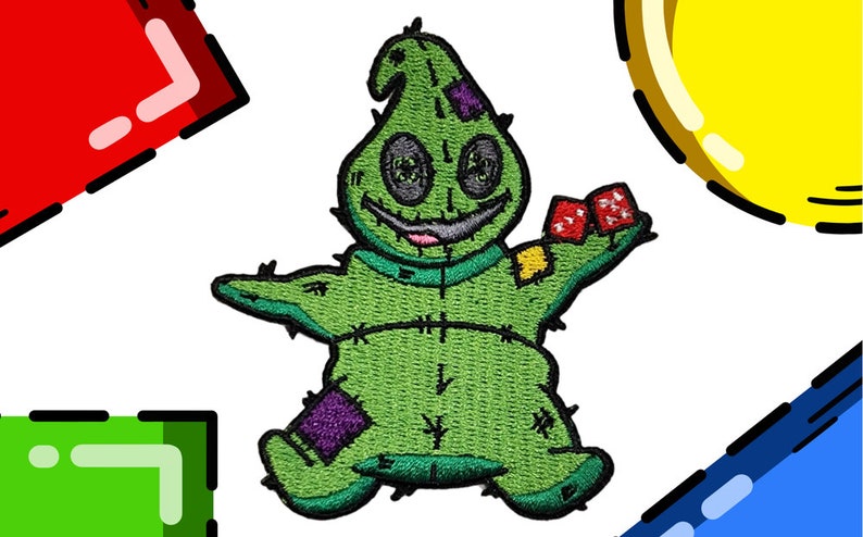 PLUSHIE OOGIE BOOGIE Green Disney Embroidered Velcro Patch Ranger Eyes ...