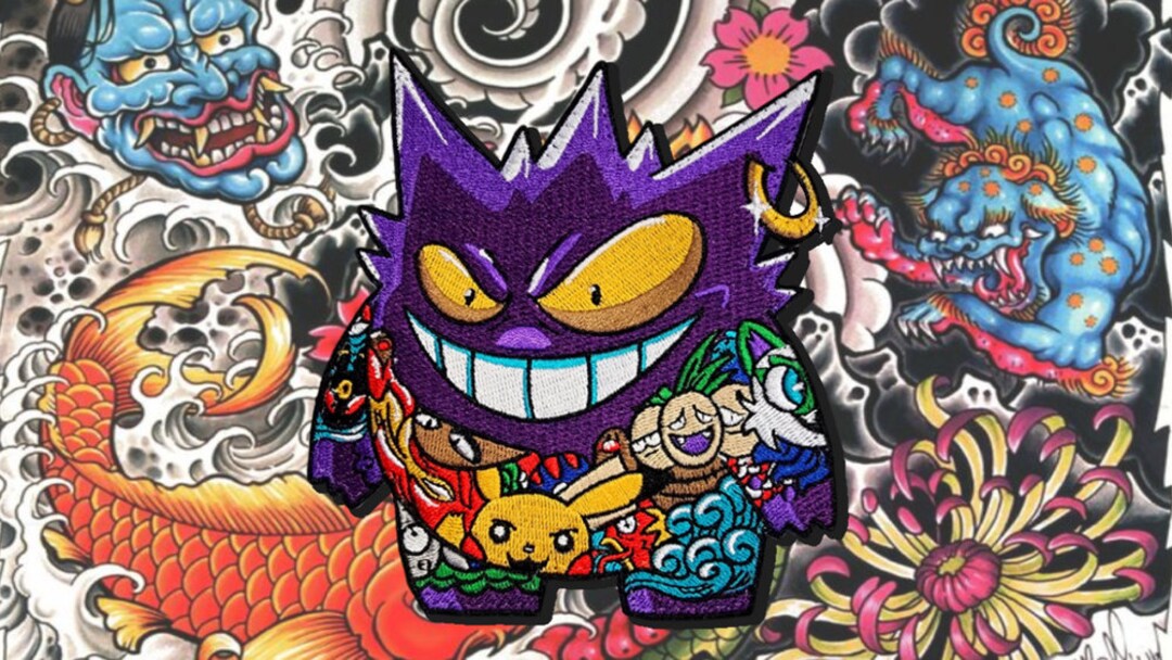 YAKUZA GENGAR POKEMON Embroidered Velcro Patch Ranger Eyes, Custom ...