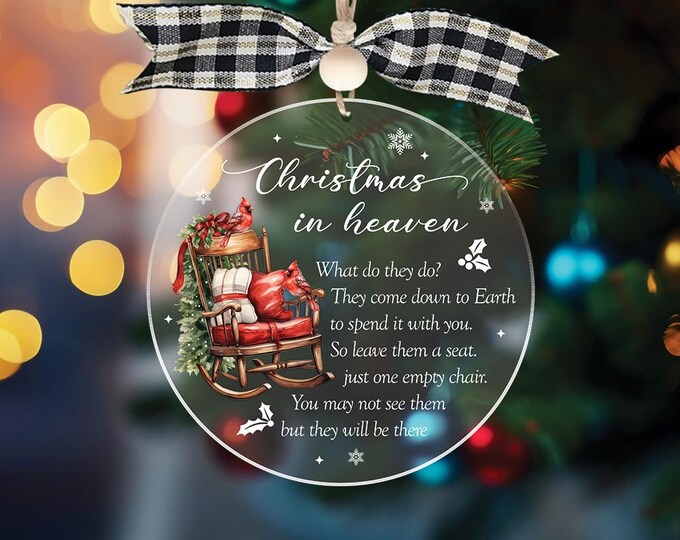 Personalized Empty Chair Christmas Ornament Remembrance Gifts ...