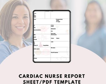 Nurse Report Sheet Printable, Instant Download, Daily To-do List, Daily ...