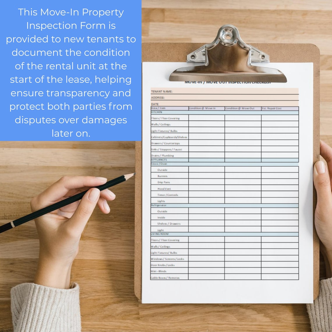 Rental Property Inspection Form: Move-in/out Checklist (excel, PDF) - Etsy