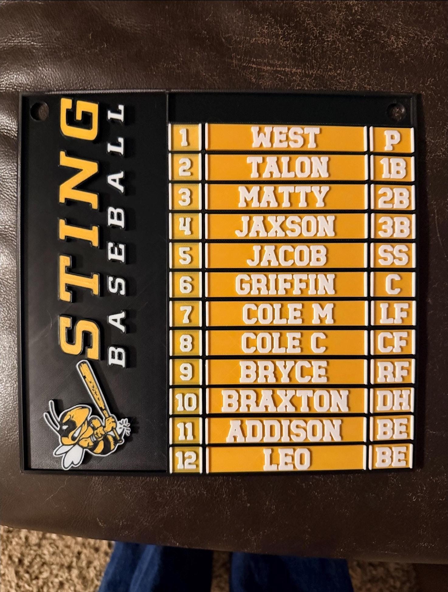Custom Magnetic Dugout Lineup Board – 3D Print File Download (STL/3MF ...