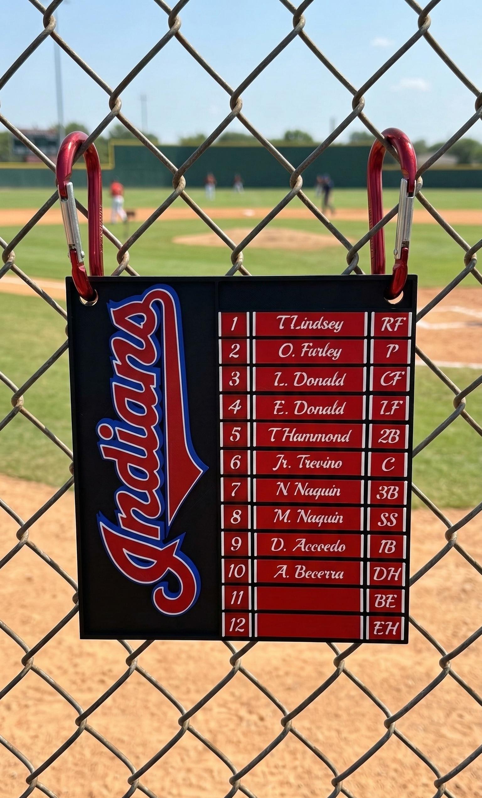 Custom Magnetic Dugout Lineup Board – 3D Print File Download (STL/3MF ...