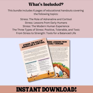 Stress Bundle. Educational Handouts Tools to Reduce Stress & Support ...