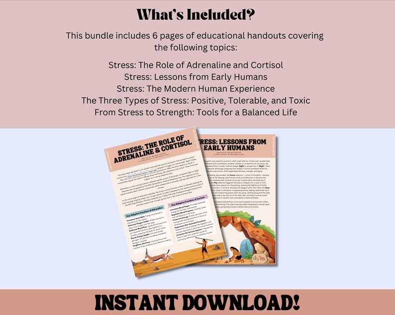 Stress Bundle. Educational Handouts Tools to Reduce Stress & Support ...