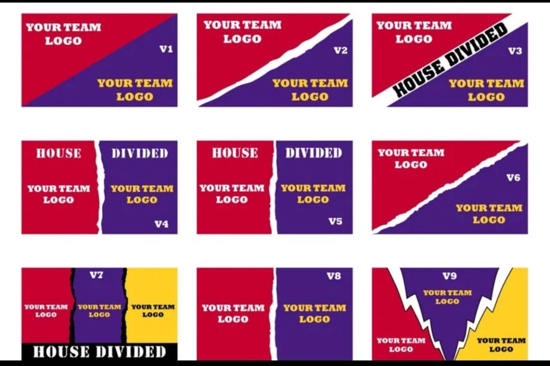 Custom 3X5 Ft NFL House Divided Flag – Personalized Football Team Flag ...