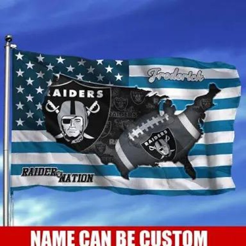 Custom 3x5 Ft Las Vegas Raiders Flag – Personalized NFL Banner for Man ...