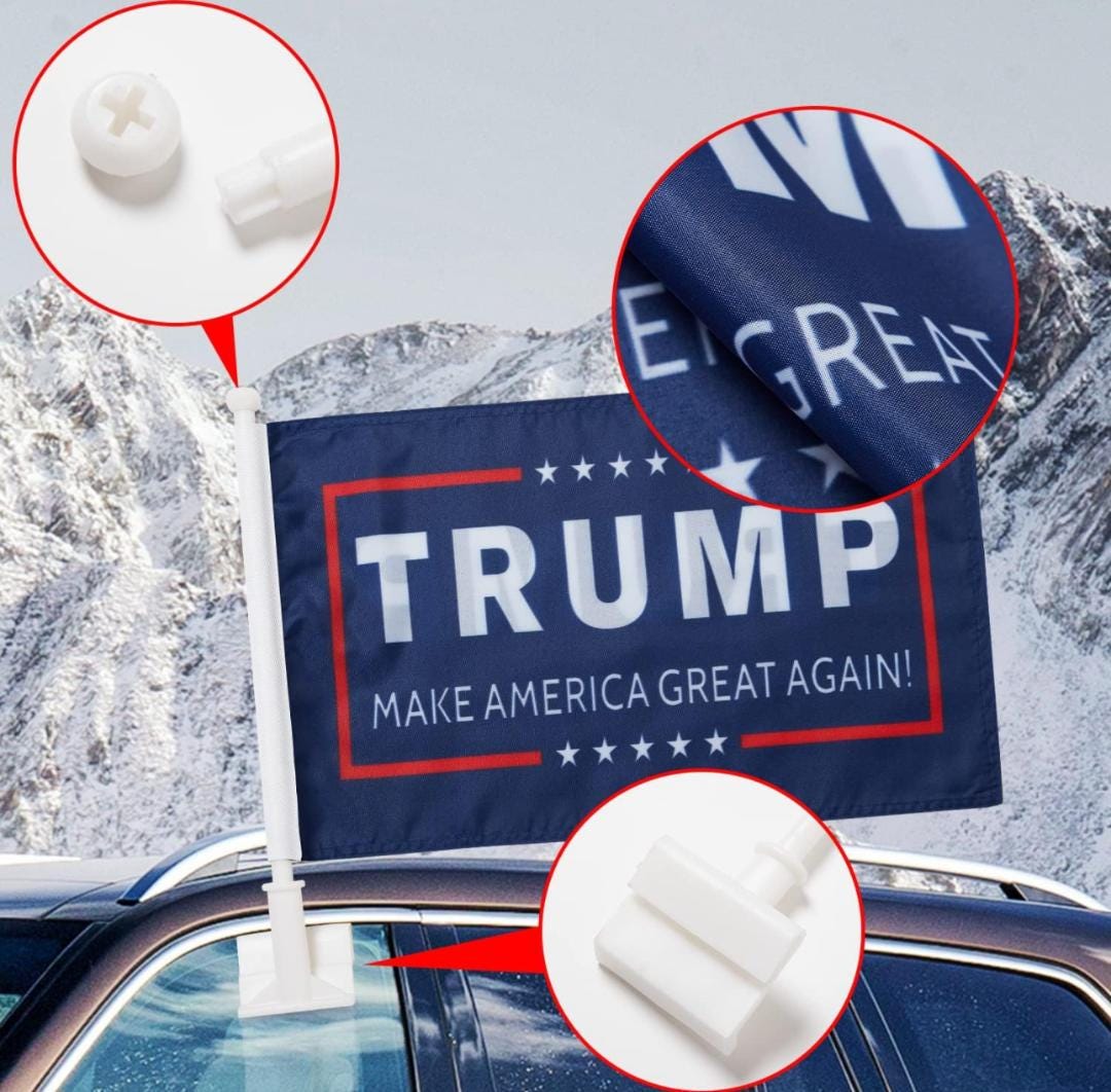 TRUMP 2024 Car Flag Set of 2ea Flags - Etsy