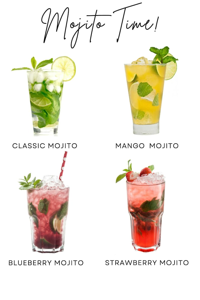 Mojito Cocktail Menu - Etsy