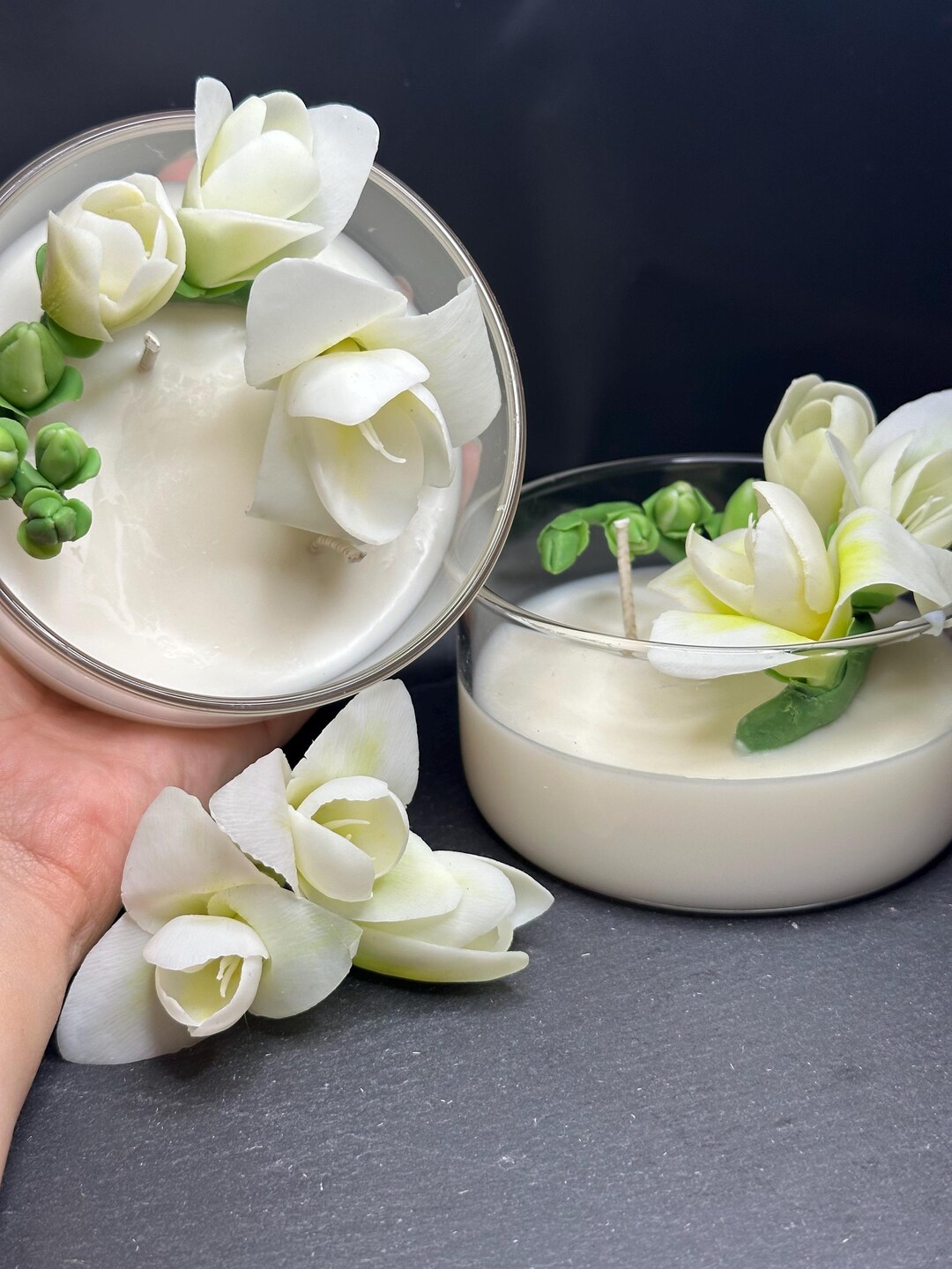 Freesia Candle in Glass: Soy & Beeswax Floral Scent - Etsy