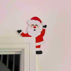 Father Christmas Door Topper, Christmas Home Decoration, Santa Home ...