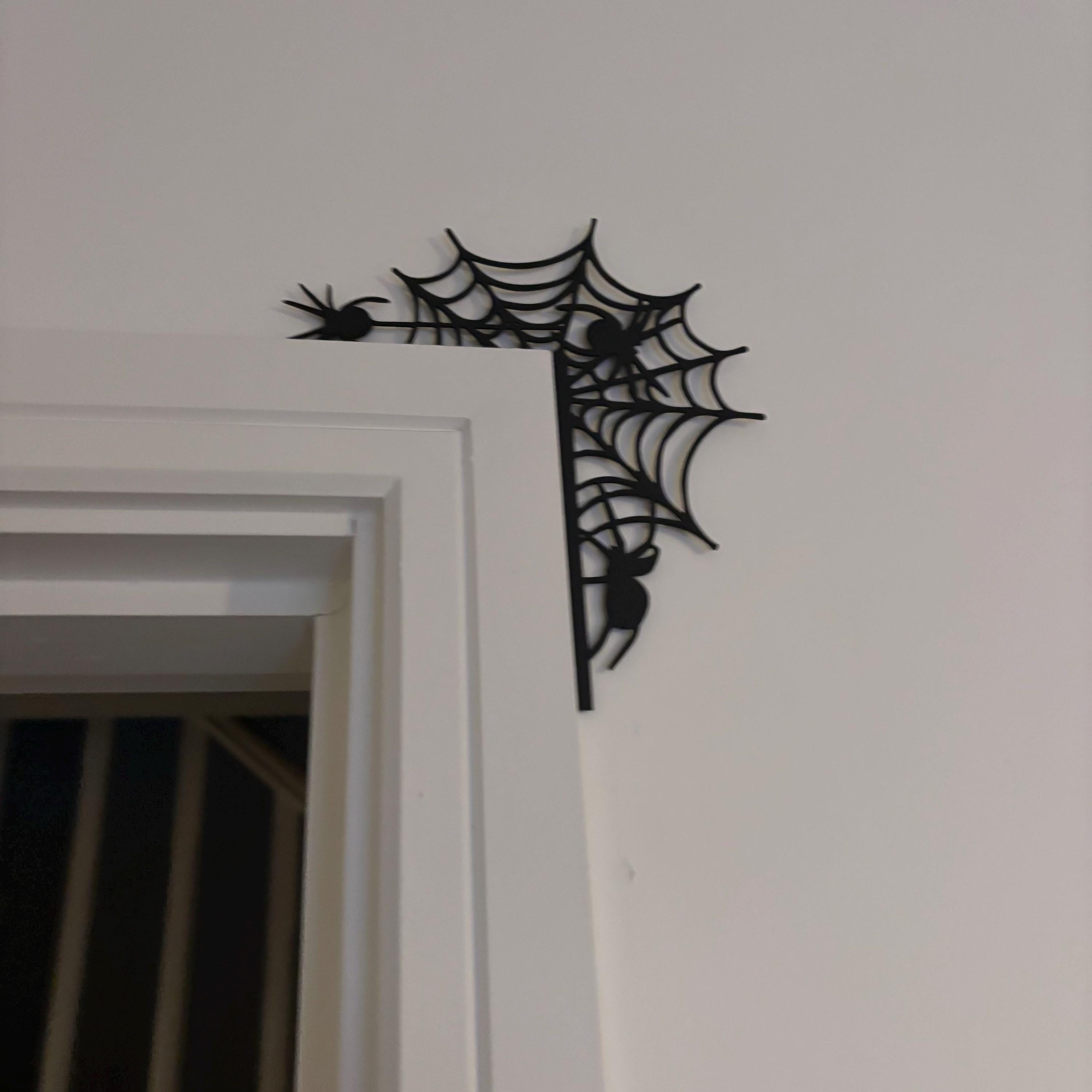 Black Door Topper, Spider Web Decor, Black Web Topper, Spider Door ...