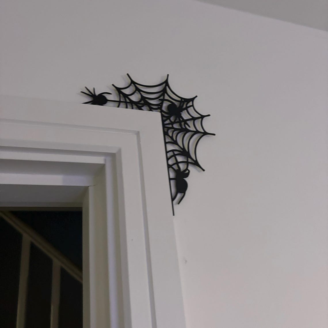 Black Door Topper, Spider Web Decor, Black Web Topper, Spider Door ...