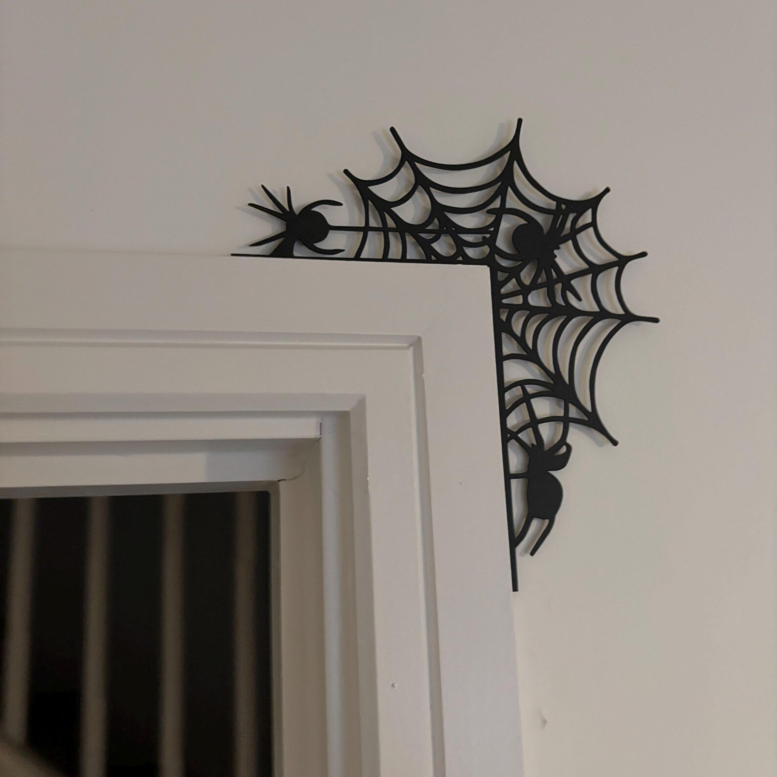 Black Door Topper, Spider Web Decor, Black Web Topper, Spider Door ...