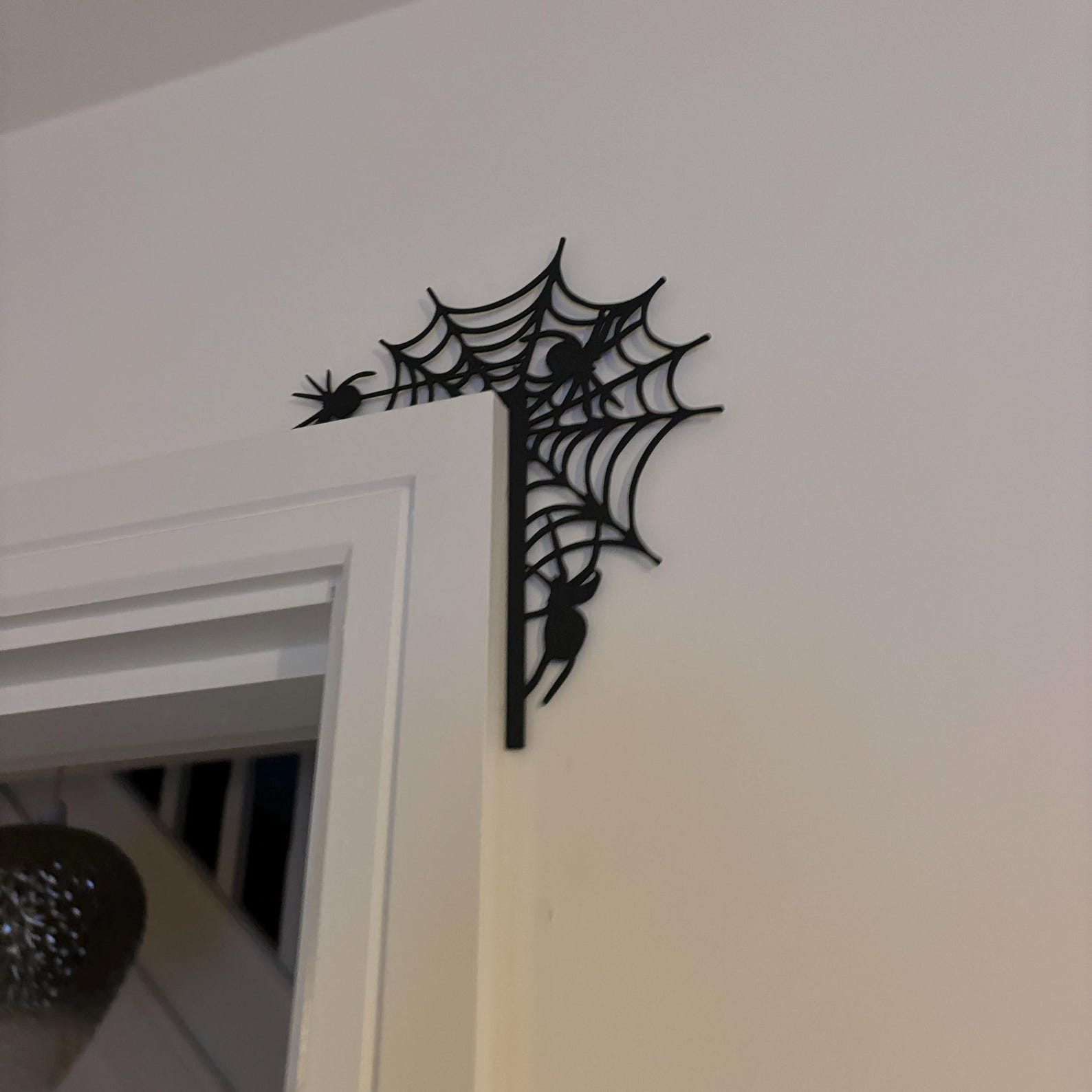 Black Door Topper, Spider Web Decor, Black Web Topper, Spider Door ...