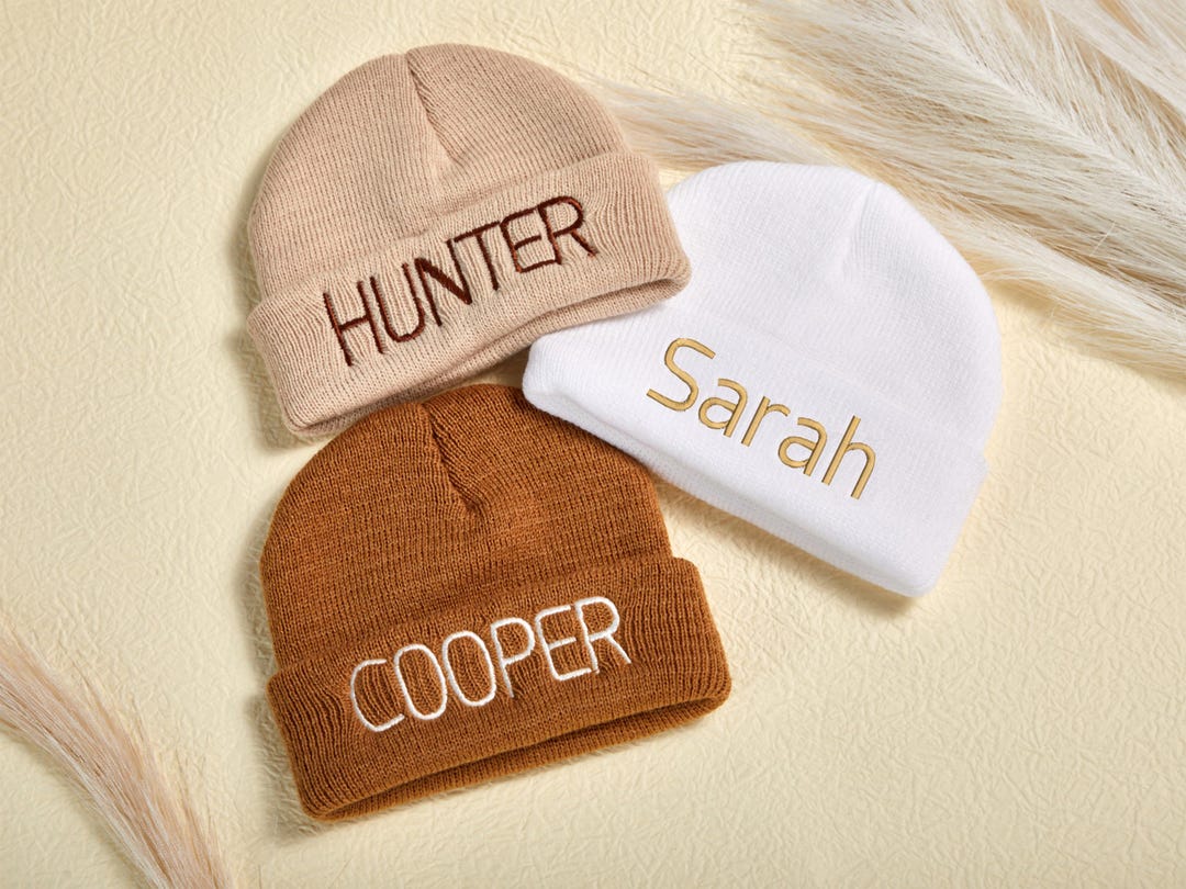 Custom Baby Beanie,personalized Infant Newborn Gift,name Hat With ...