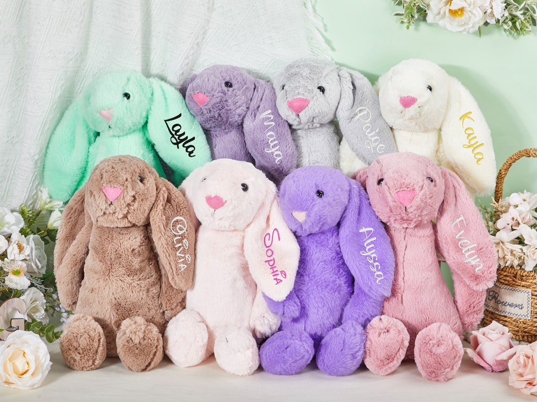 Personalized Embroidered Bunny Rabbit,custom Bunny Rabbit Plush Toy ...
