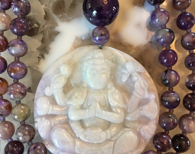 Charoite and Jade Mala/prayer Beads - Etsy