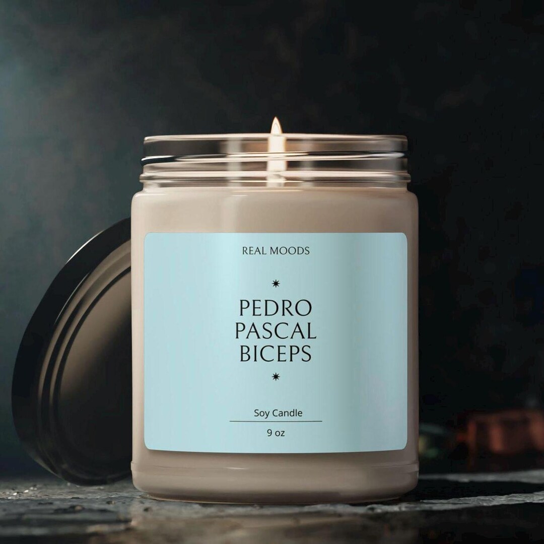 Pedro Pascal Biceps Candle Scented Celebrity Decor Pop Culture Gift 9oz ...
