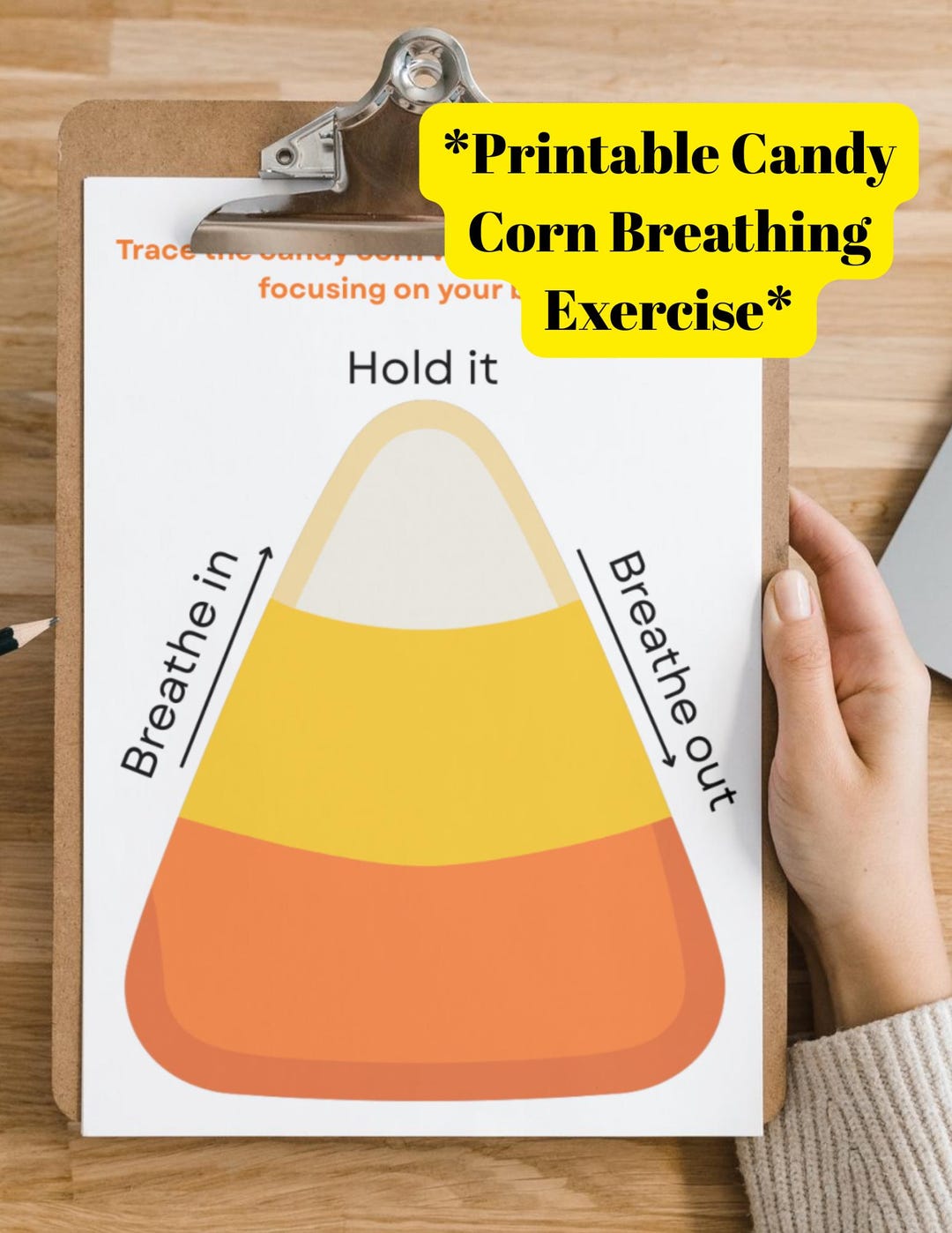 Candy Corn Breathing Exercise Worksheet - Etsy