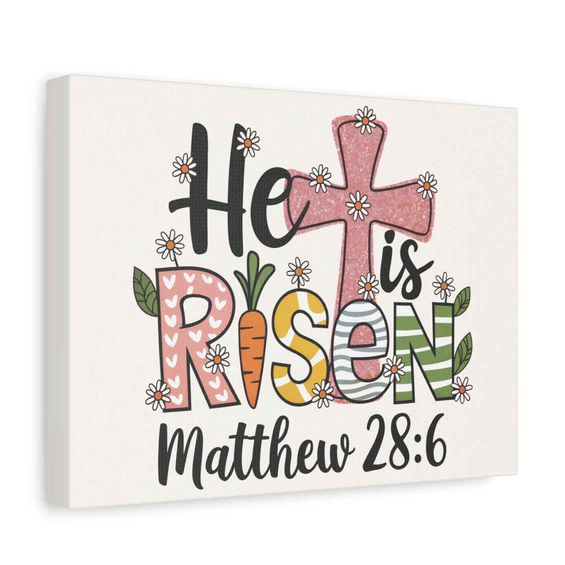 He is Risen Wall Art, Christian Easter, Religious Easter Decor, Matthew ...