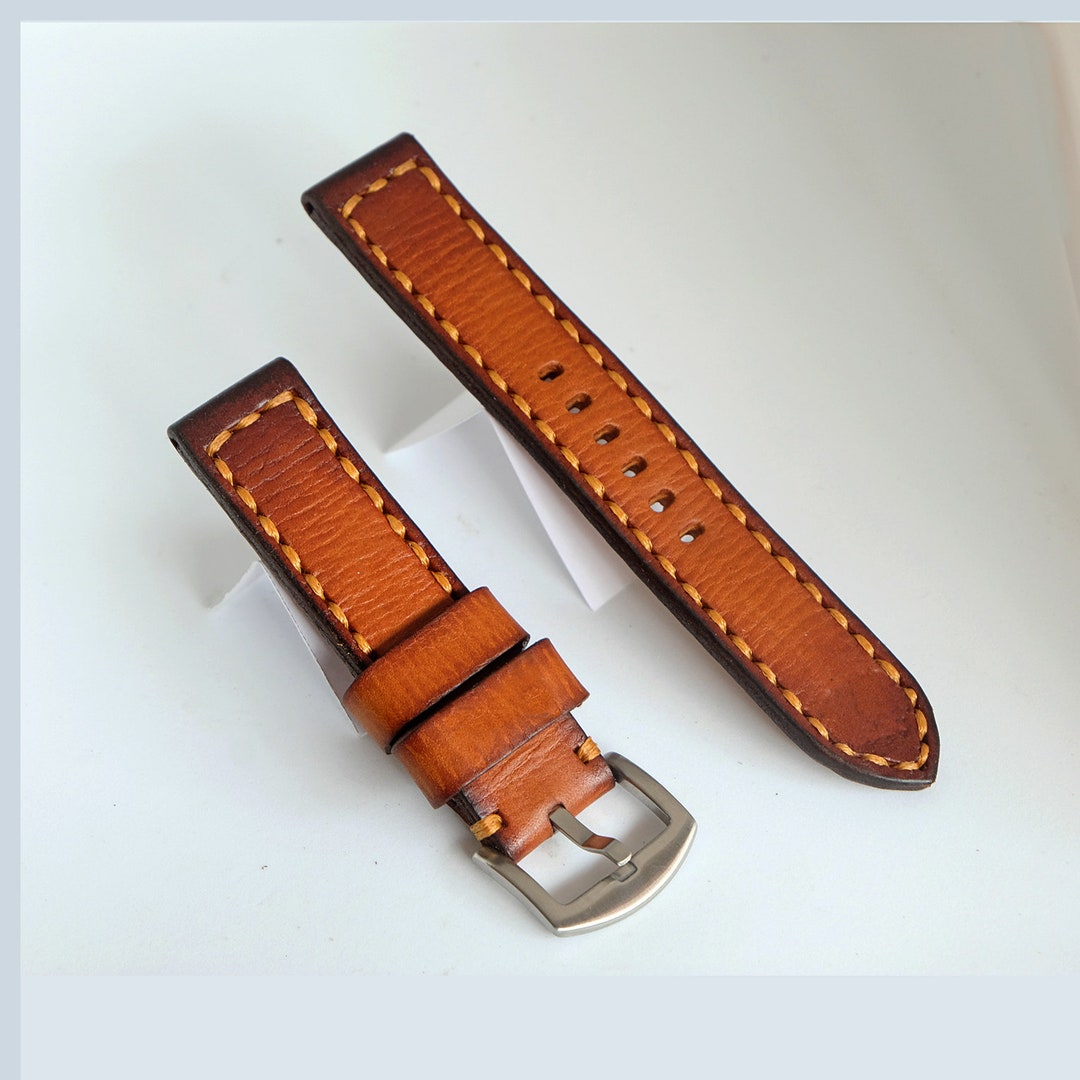 Watch Strap Leather Tan Whisky Color VINTAGE 18mm 20mm 22mm 24 Mm - Etsy