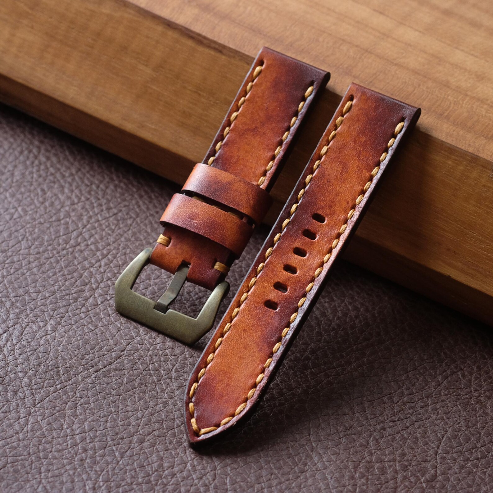 Watch Strap " RICK II " Vintage Style Watch Strap 18mm 20mm 22mm 24 Mm ...