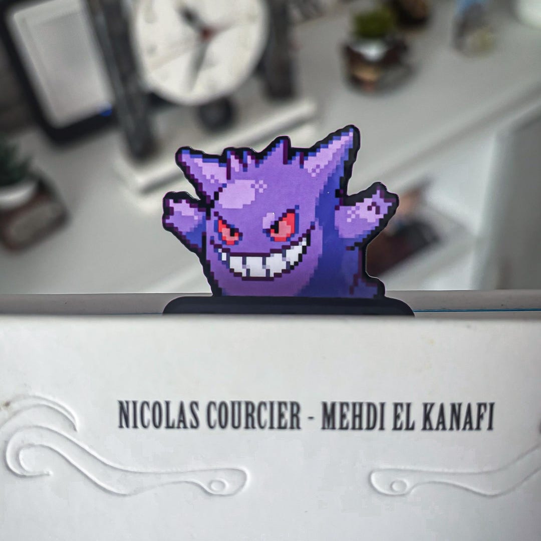Gengar Bookmark for Readers: Pokemon Gift for Book Lovers - Etsy