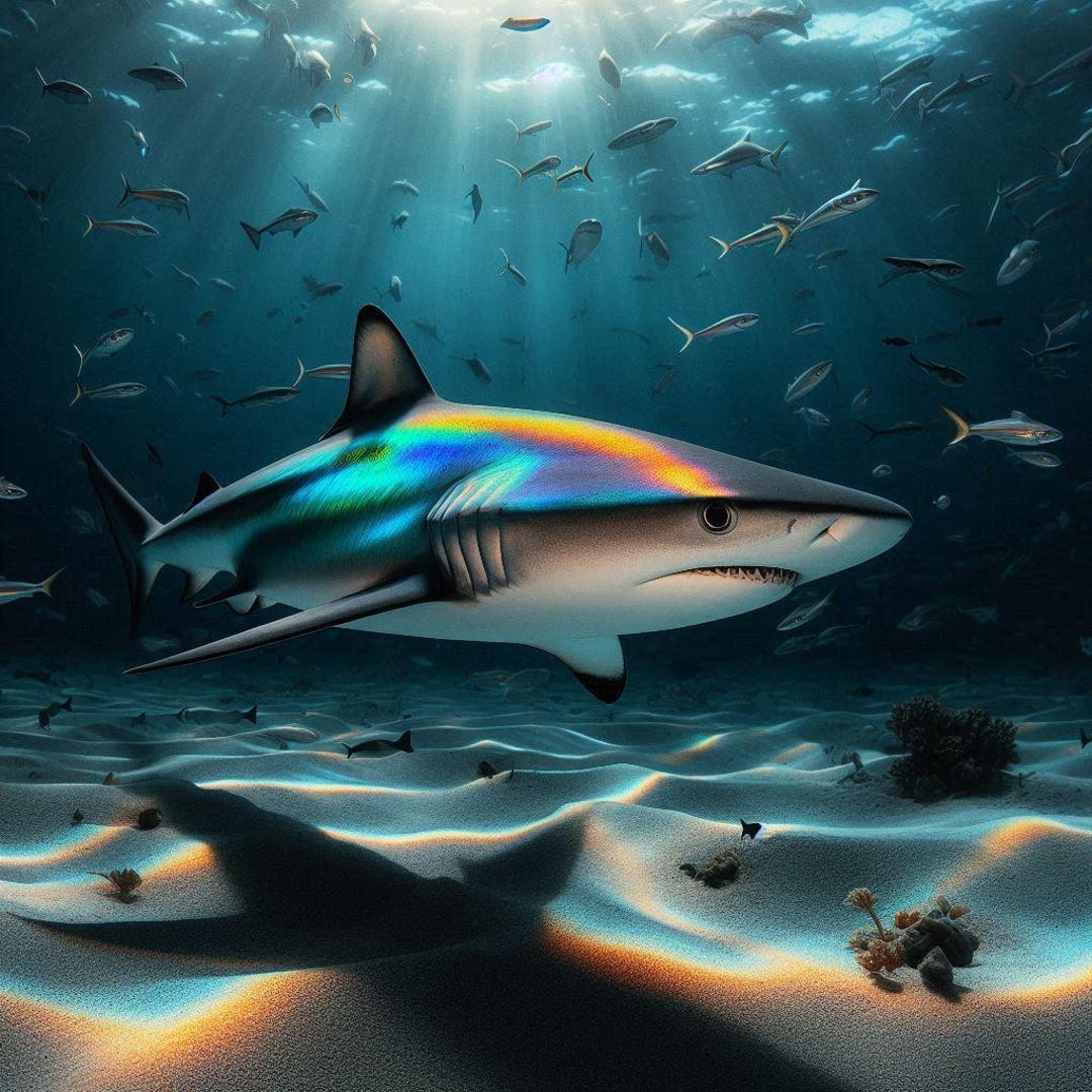 Iridescent Sand Shark and Makes for Prints and Desktop Wallpaper - Etsy