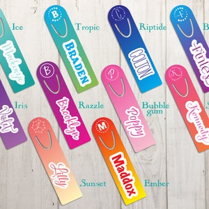 Personalized Bookmark Custom Bookmark Gradient Pattern Metal - Etsy