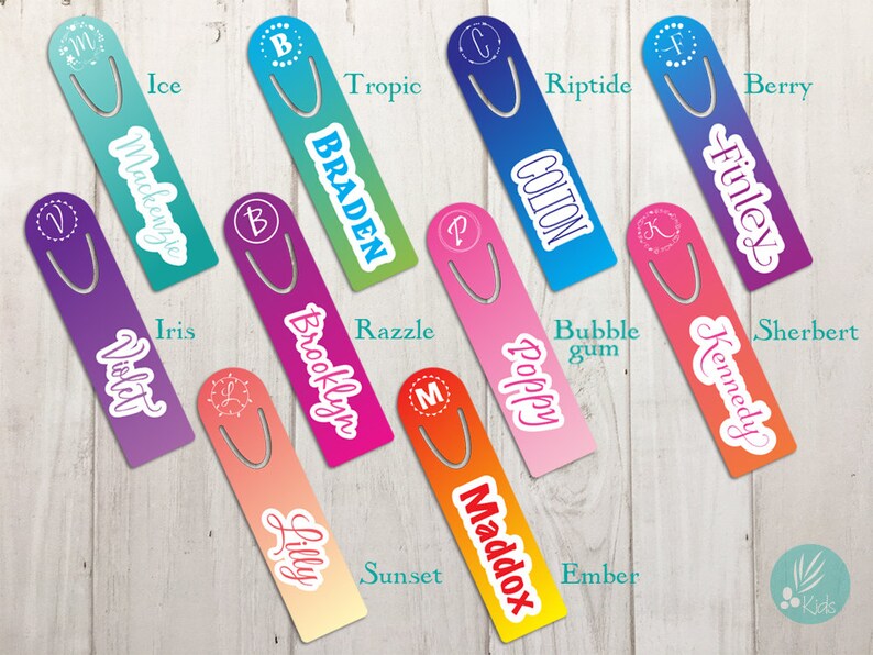 Personalized Bookmark Custom Bookmark Gradient Pattern Metal - Etsy