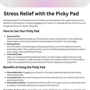 Foodie Picky Pad - Sensory Fun for Anxiety + ADHD -satisfying Your Urge ...