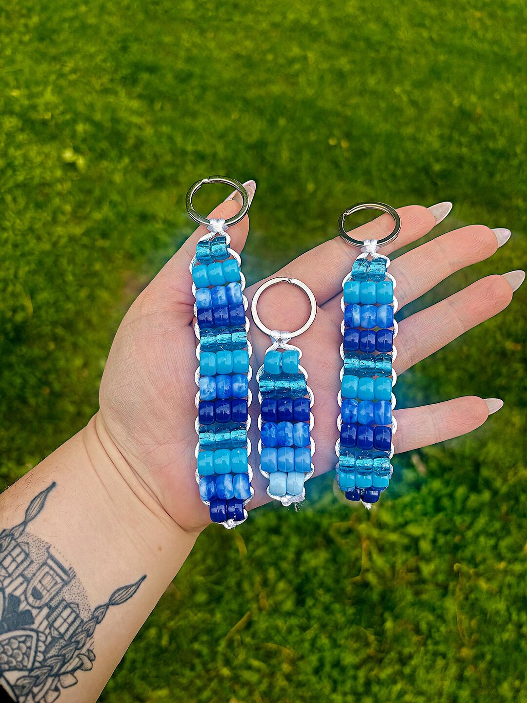 Fidget Bead Spin Keychain/toy Blue Series - Great to Keep Busy Hands ...