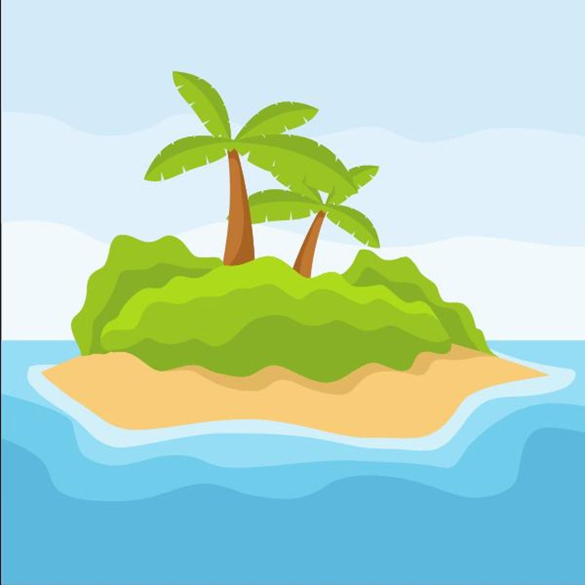 Tropical Island Svg Digital - Etsy